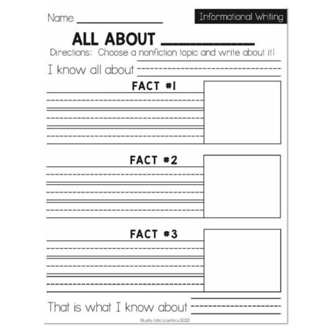 Spring - Early Finishers 1st Grade - ELA - Informational Writing - All ...
