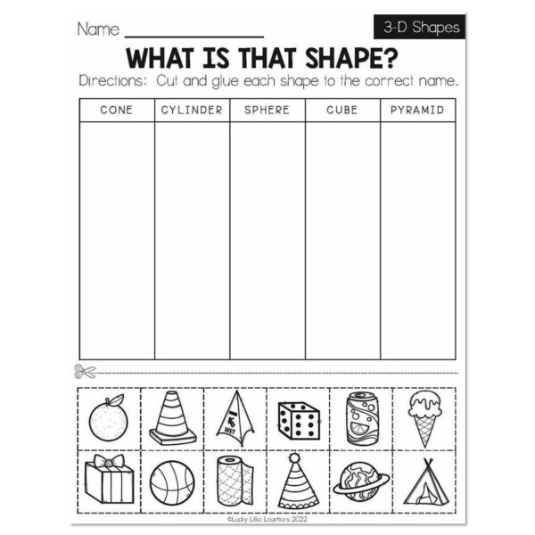 Spring - Early Finishers 1st Grade - Math - 3D Shapes - What Is That ...