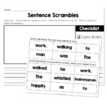 Spring Sentence Scrambles - Word Cards - Set 29 - Lucky Little Learners