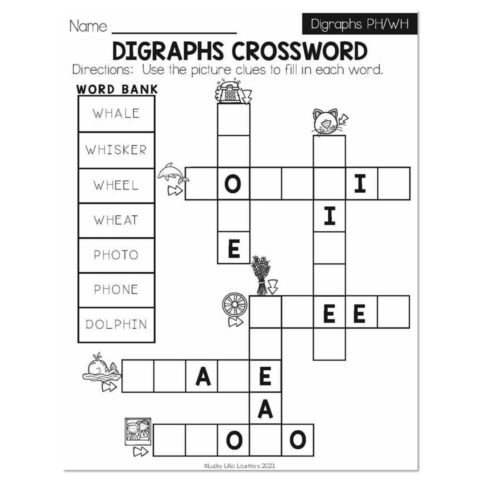 Winter - Early Finishers 1st Grade - ELA - Digraph PH and WH - Digraphs ...