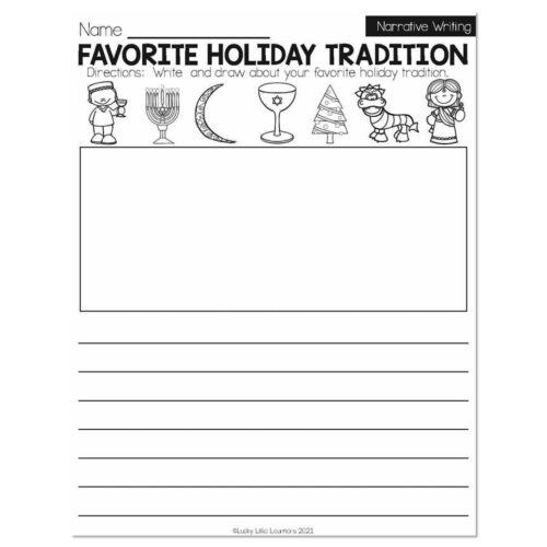 Winter - Early Finishers 1st Grade - ELA - Narrative Writing - Favorite ...