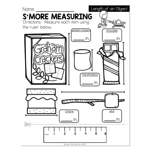 Fall- Early Finishers 1st Grade - Math - Length of an Object - S'More ...
