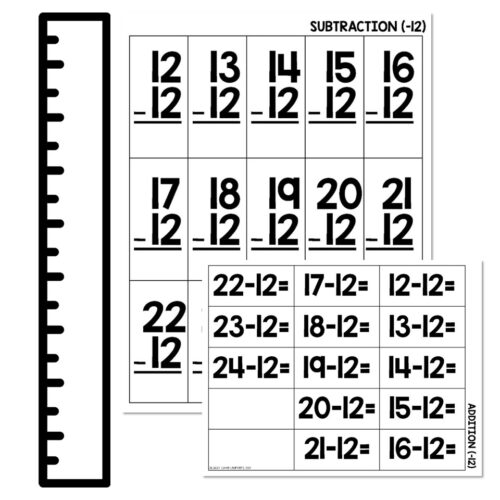 Math Fact Fluency Sticks - Math Fact Fluency Practice - Flashcards ...