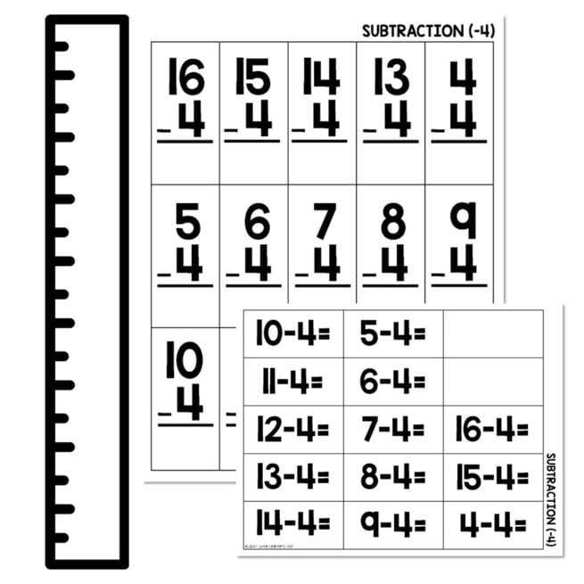 Math Fact Fluency Sticks - Math Fact Fluency Practice - Flashcards ...
