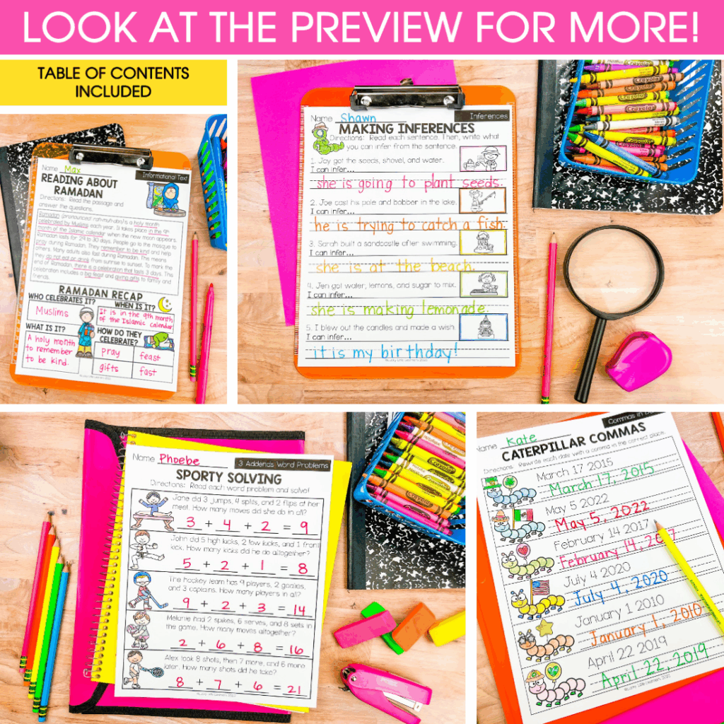 1st Grade Spring Early Finisher Packet - Lucky Little Learners