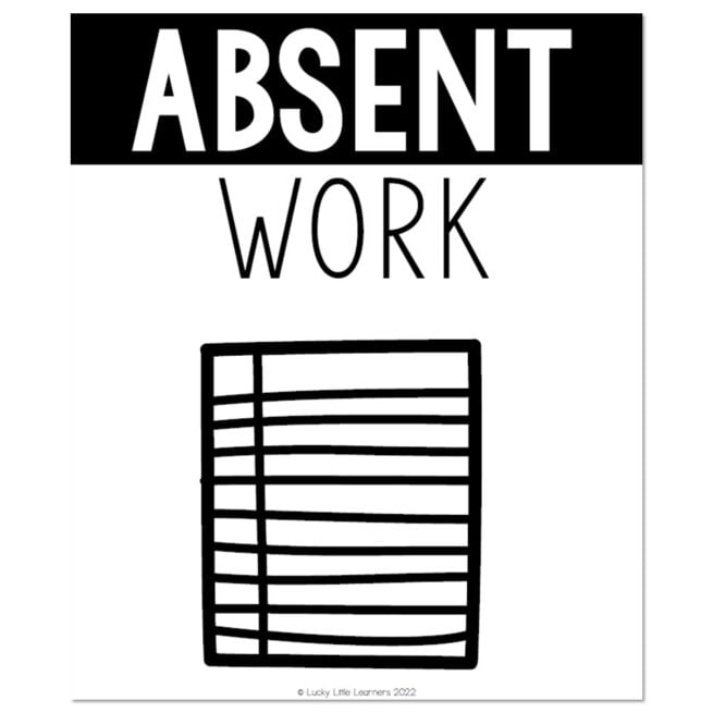 Classroom Setup - Back to School Resources - Absent Folders - Lucky ...