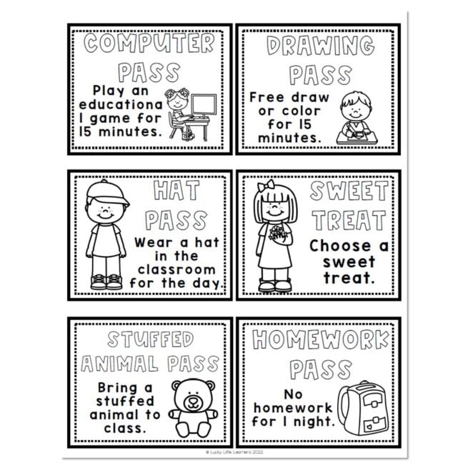 Classroom Setup - Back to School Resources - Reward Coupons - Lucky ...