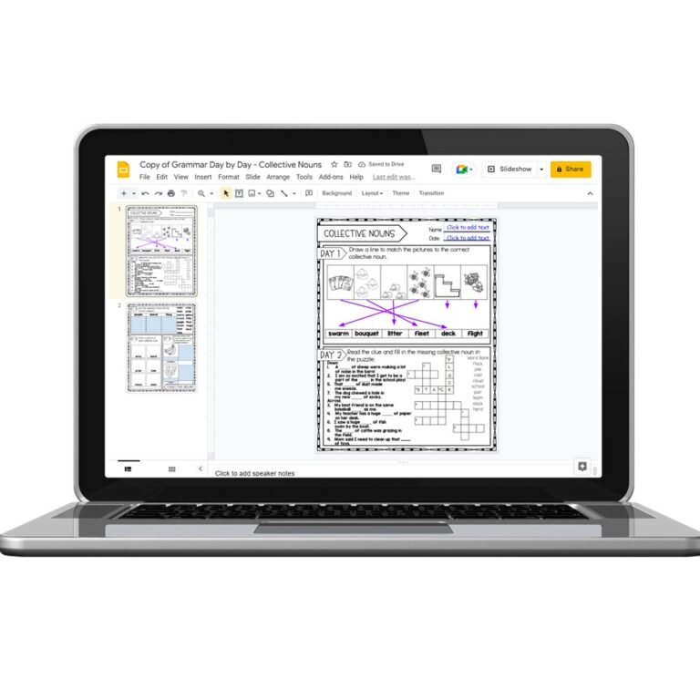 Digital - 2nd Grade Grammar Worksheets - Collective Nouns - Lucky ...