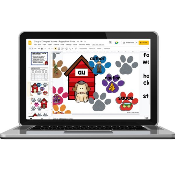 Digital - 2nd Grade Phonics Center - Complex Vowels - Lucky Little Learners