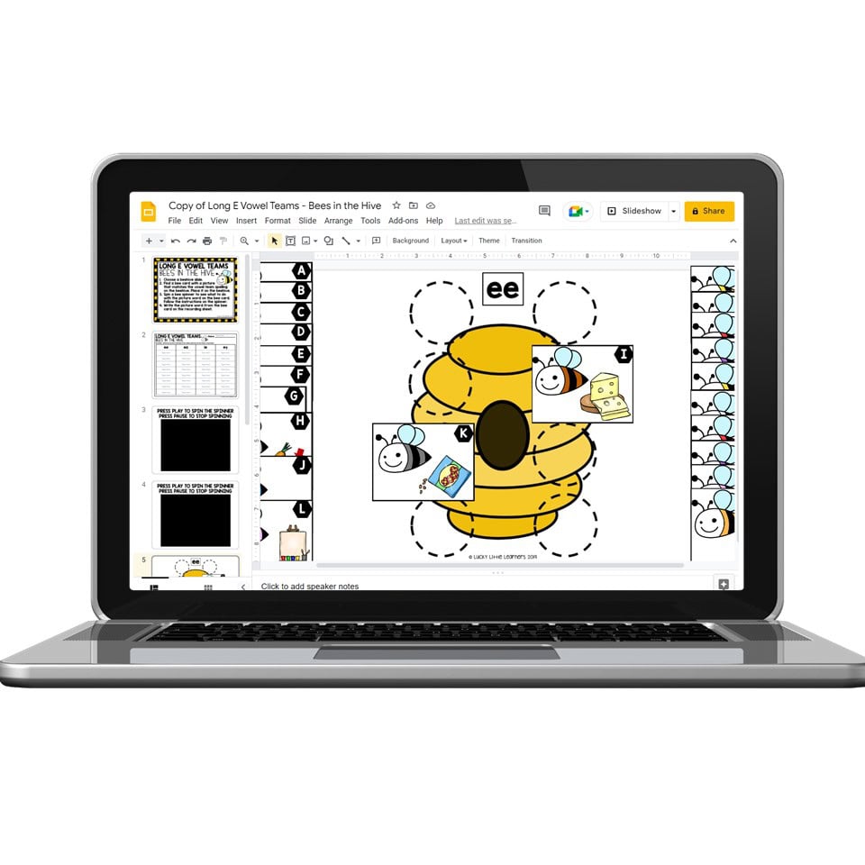 Digital - 2nd Grade Phonics Center - Long E Vowel Teams - Lucky Little ...