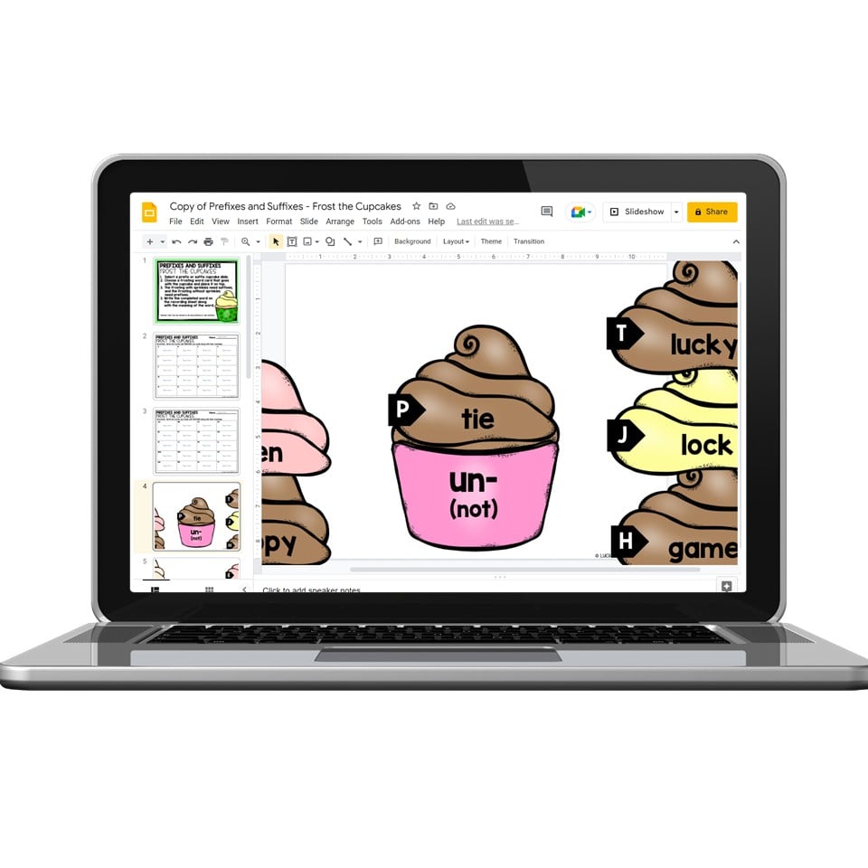 Digital - 2nd Grade Phonics Center - Prefixes and Suffixes - Lucky ...