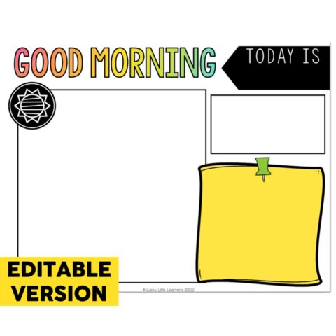 Sub Plans - Editable Class Roster - Lucky Little Learners