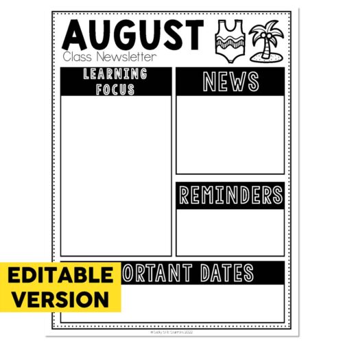 Editable - Classroom Setup - Back to School Resources - Monthly ...