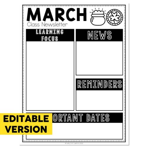Editable - Classroom Setup - Back to School Resources - Monthly ...