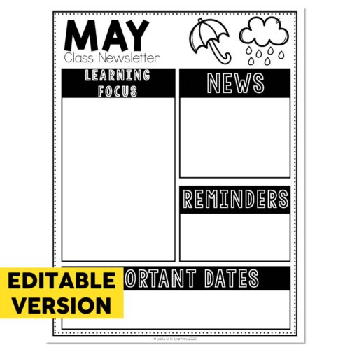 Editable - Classroom Setup - Back to School Resources - Monthly ...