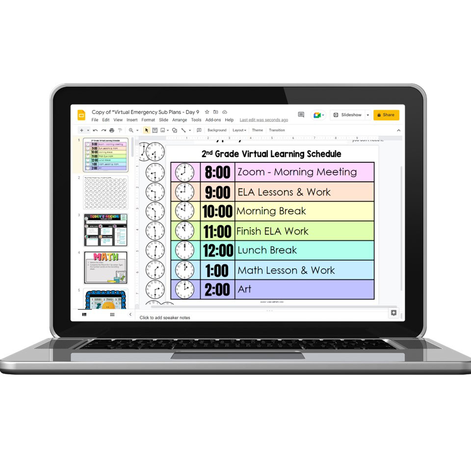 2nd Grade Emergency Sub Plans - Day 9 - Lucky Little Learners