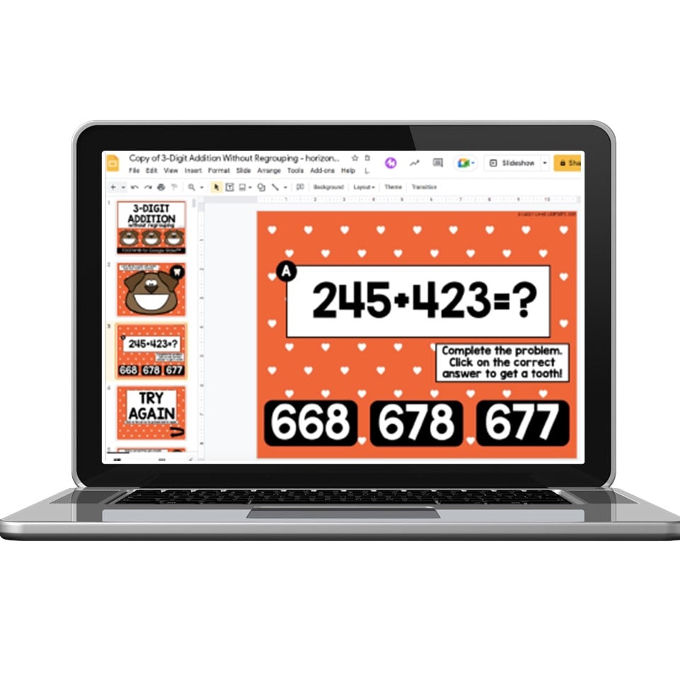 Digital Toothy - Math - 1st & 2nd Grade - 3-Digit Addition without ...