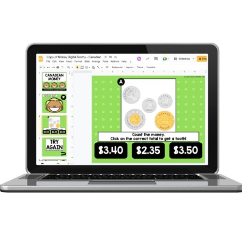 Digital - 1st and 2nd Grade Math Toothy® Task Cards - Canadian Money ...