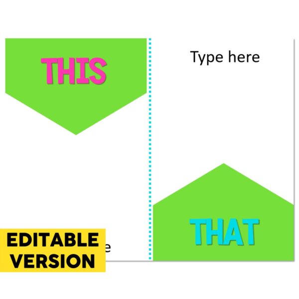 Editable Back to School - This or That Activity - Lucky Little Learners