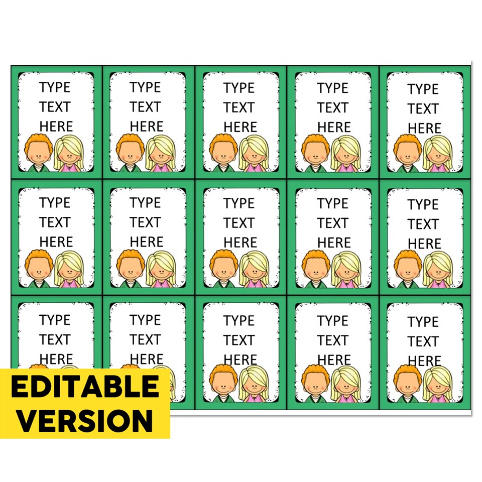 Editable - Brag Tags - Kids - Version 12 - Lucky Little Learners
