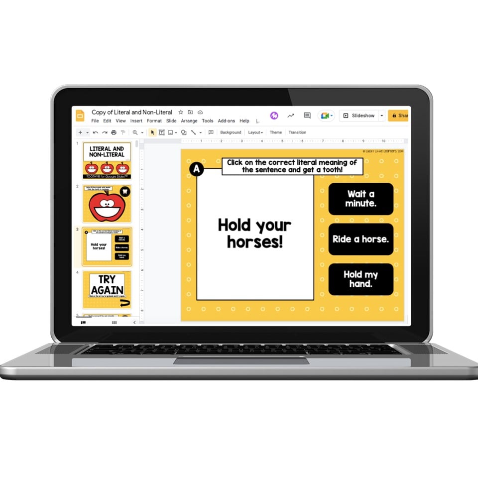 Digital Toothy - Reading Comprehension - 2nd & 3rd Grade - Literal vs ...