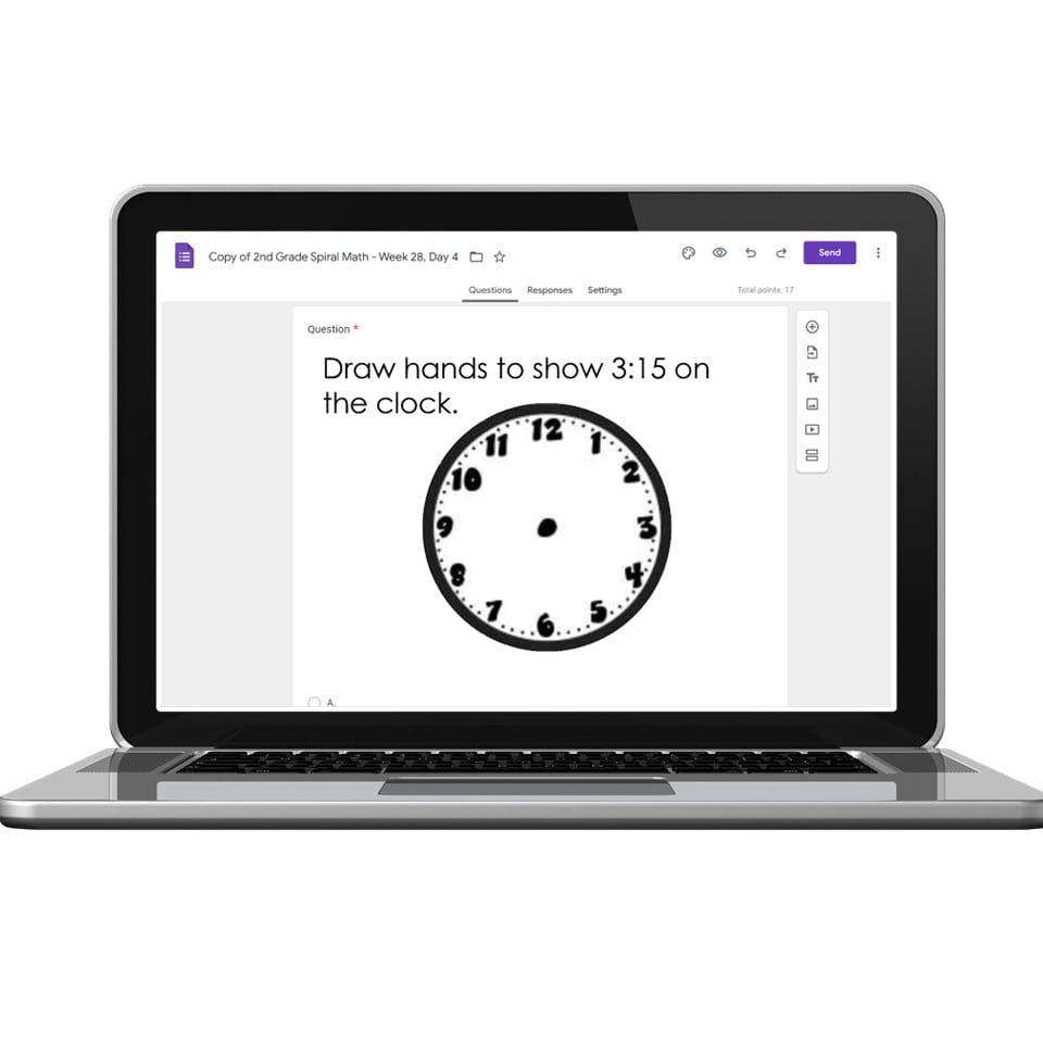 Digital 2nd Grade Spiral Math - Week 28 - Day 4 - Lucky Little Learners