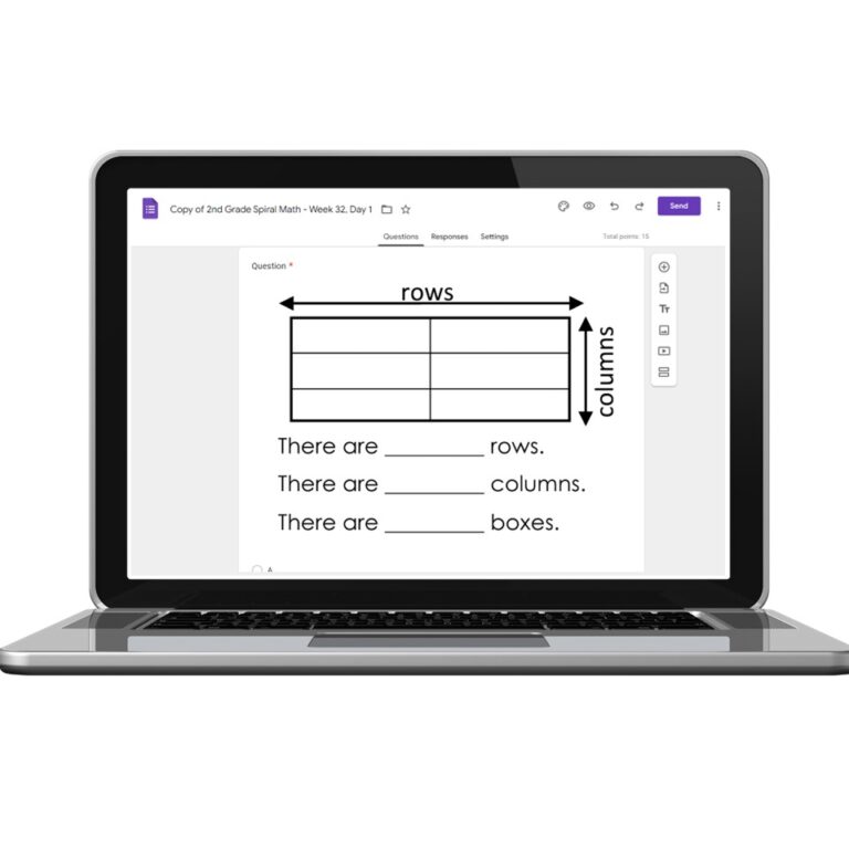 Digital 2nd Grade Spiral Math - Week 32 - Day 1 - Lucky Little Learners