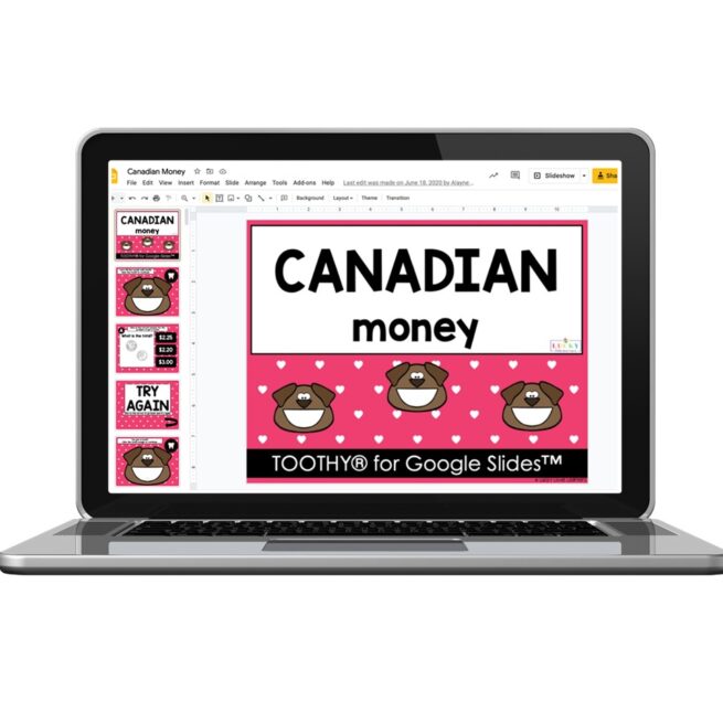 Digital Toothy - Math - 3rd Grade - Canadian Money - Lucky Little Learners
