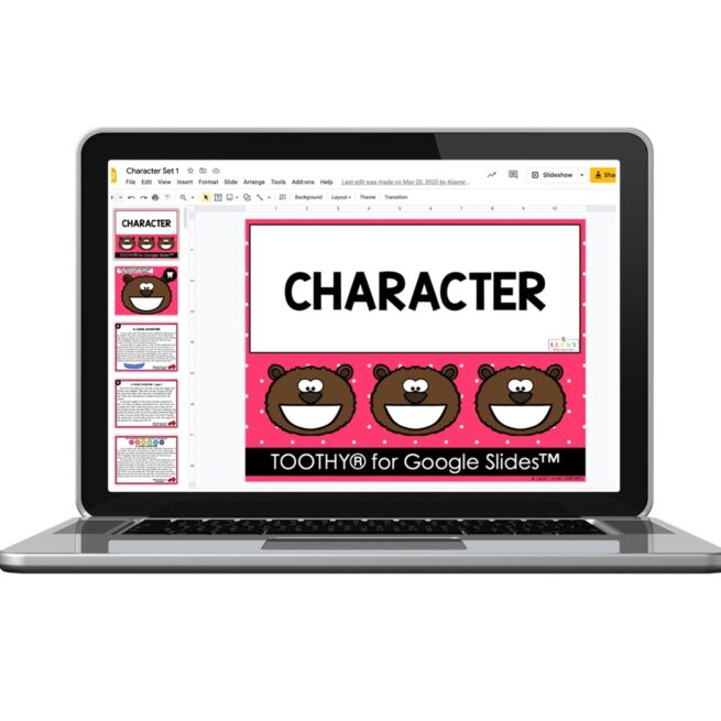 Digital Toothy - Reading Comprehension - 3rd Grade - Character - Set 1 ...