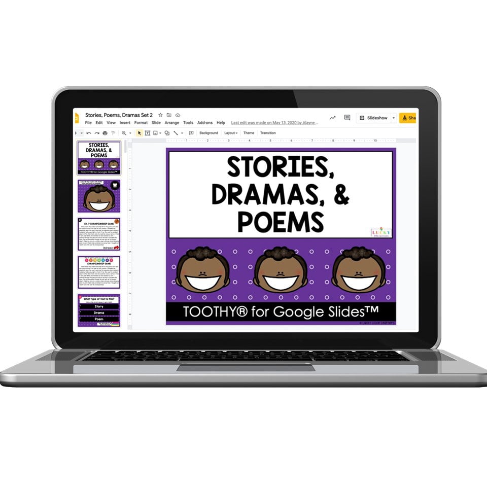 Digital Toothy - Reading Comprehension - 3rd Grade - Stories, Drama ...