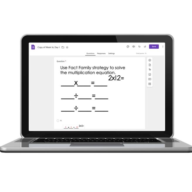 Digital 3rd Grade Spiral Math - Week 16 - Day 1 - Lucky Little Learners