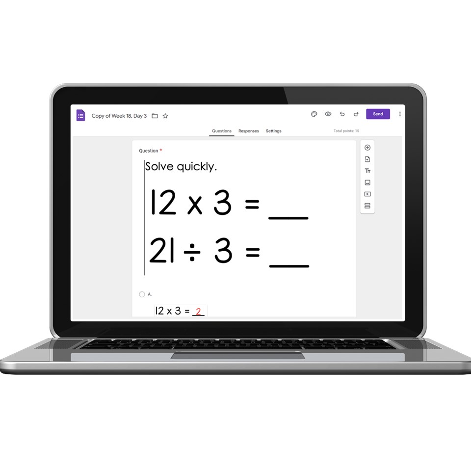 Digital 3rd Grade Spiral Math - Week 18 - Day 3 - Lucky Little Learners