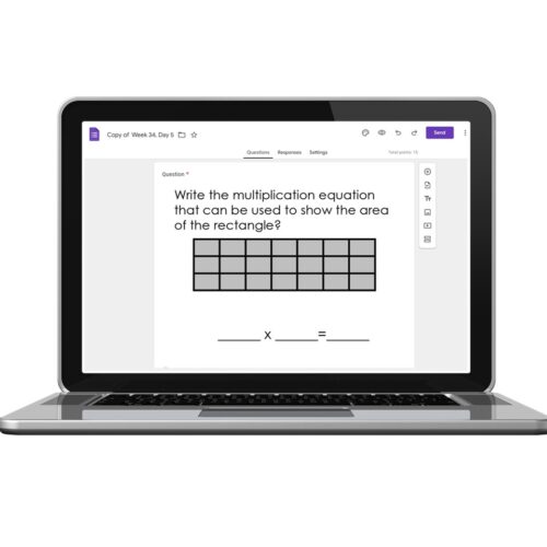 Digital 3rd Grade Spiral Math - Week 34 - Day 5 - Lucky Little Learners
