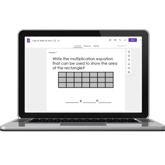 Digital 3rd Grade Spiral Math - Week 34 - Day 5 - Lucky Little Learners