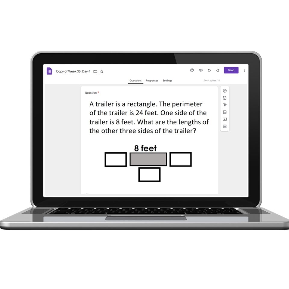 Digital 3rd Grade Spiral Math - Week 35 - Day 4 - Lucky Little Learners