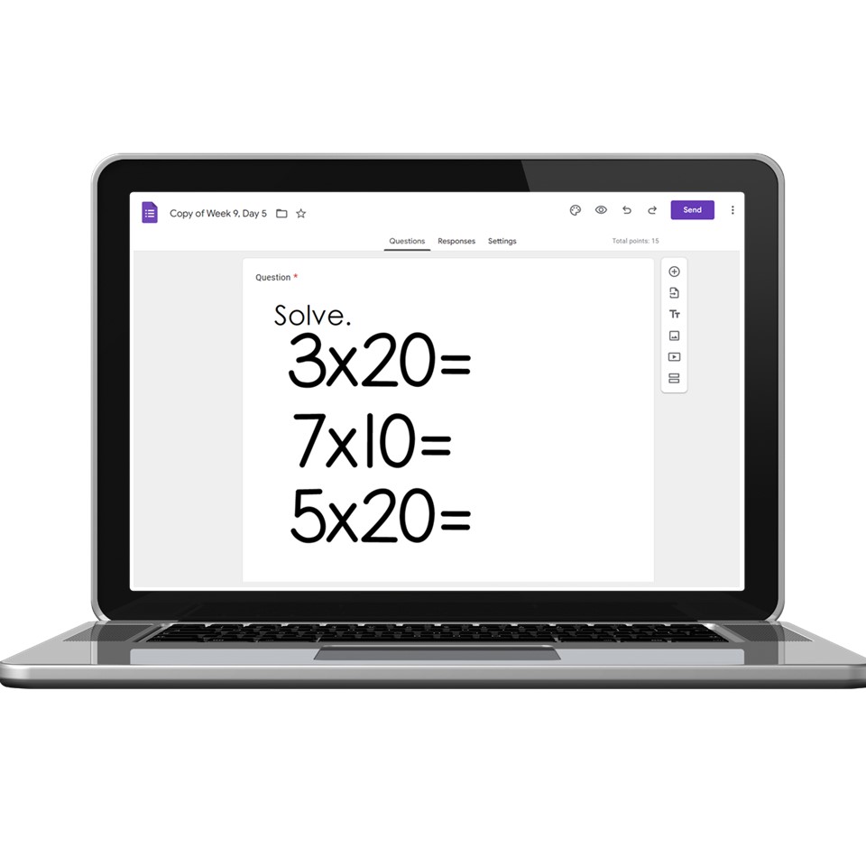 Digital 3rd Grade Spiral Math - Week 9 - Day 5 - Lucky Little Learners