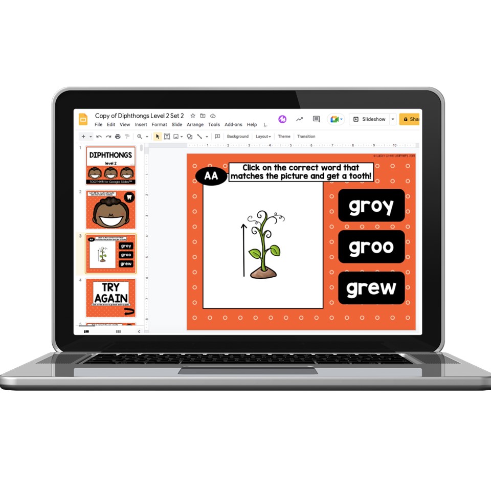 Digital Toothy - Phonics - 1st & 2nd Grade - Diphthongs - Level 2 - Set ...