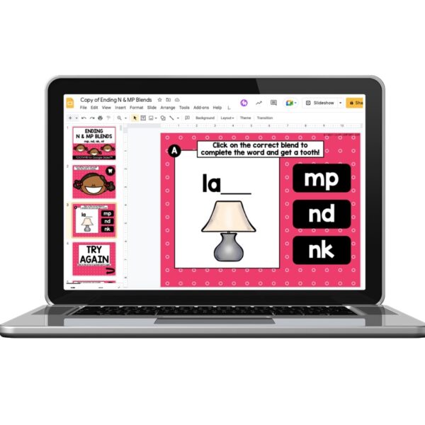 Digital Toothy - Phonics - 1st & 2nd Grade - Ending N and MP Blends ...