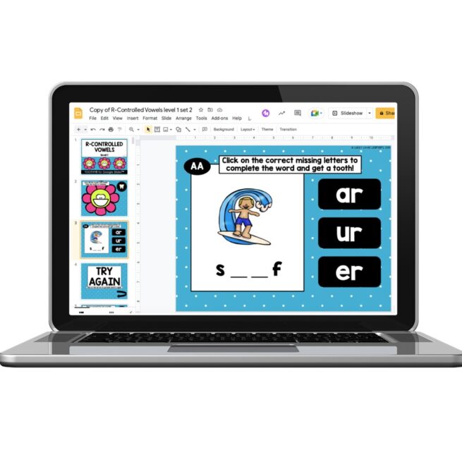 Digital Toothy - Phonics- 1st & 2nd Grade - R-controlled Vowels - Level ...