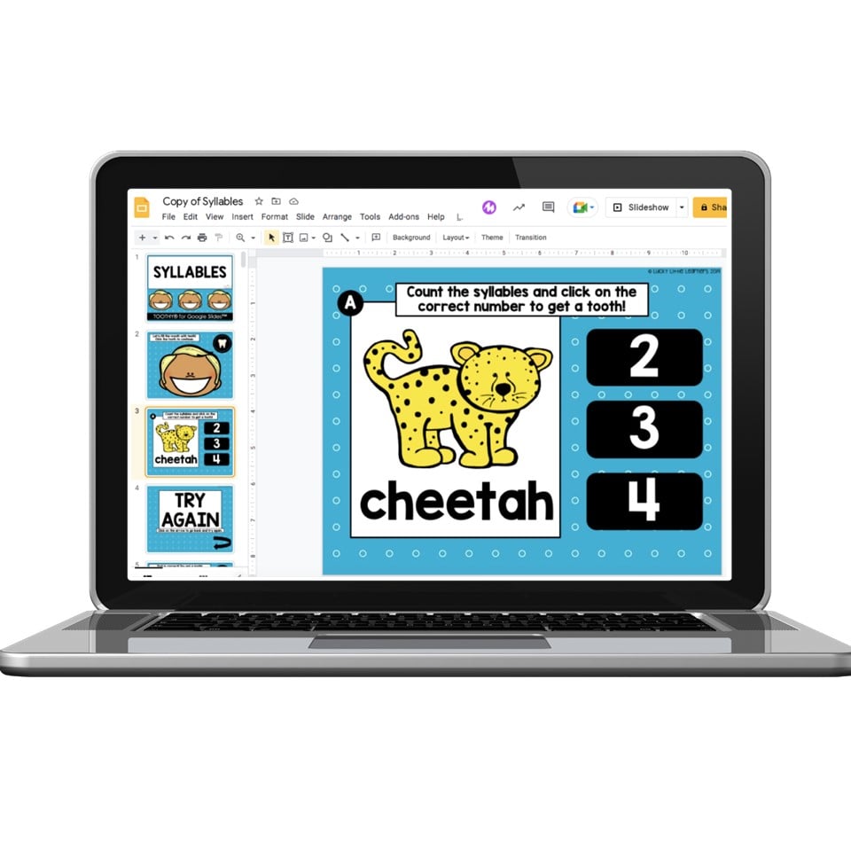 Digital Toothy - Phonics- 1st & 2nd Grade - Syllables - Lucky Little ...