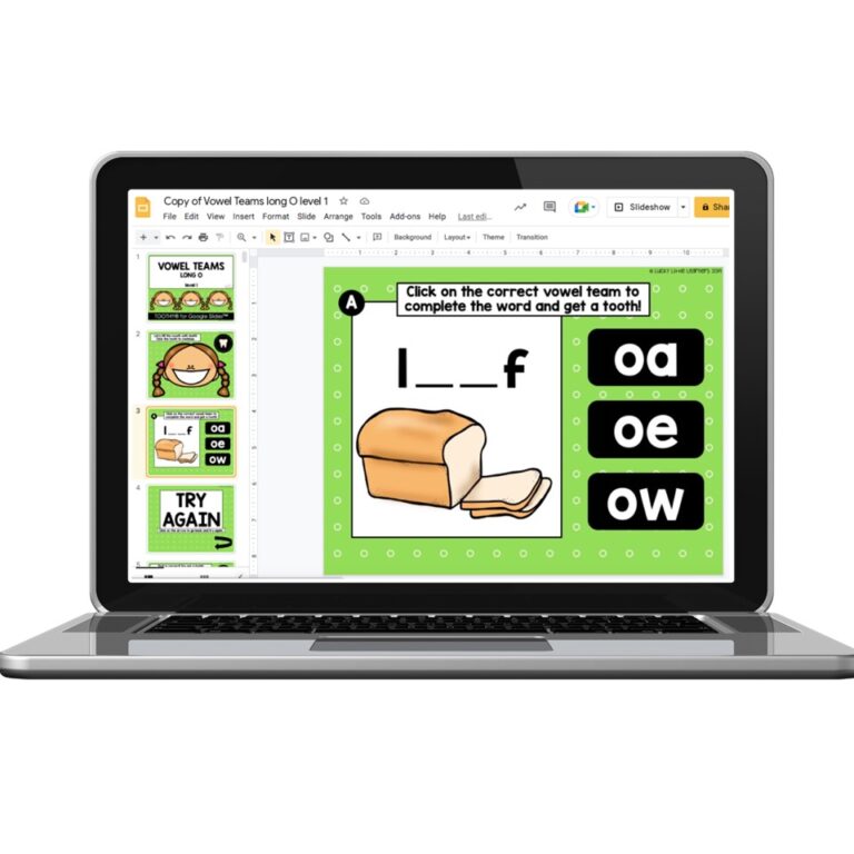 Digital Toothy - Phonics- 1st & 2nd Grade - Vowel Teams Long O - Level ...