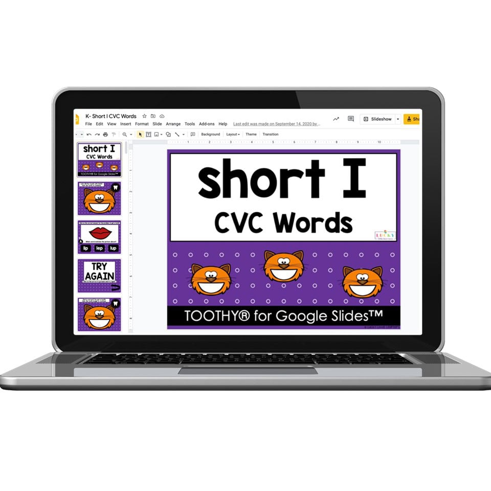 Digital Toothy - ELA - Kindergarten - CVC Words - Short I - Lucky ...