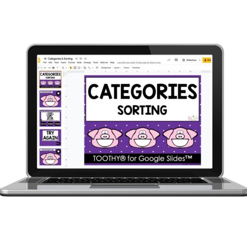 Digital Toothy - ELA - Kindergarten - Categories and Sorting - Lucky ...