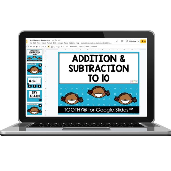 Digital Toothy - Math - Kindergarten - Addition and Subtraction to 10 ...