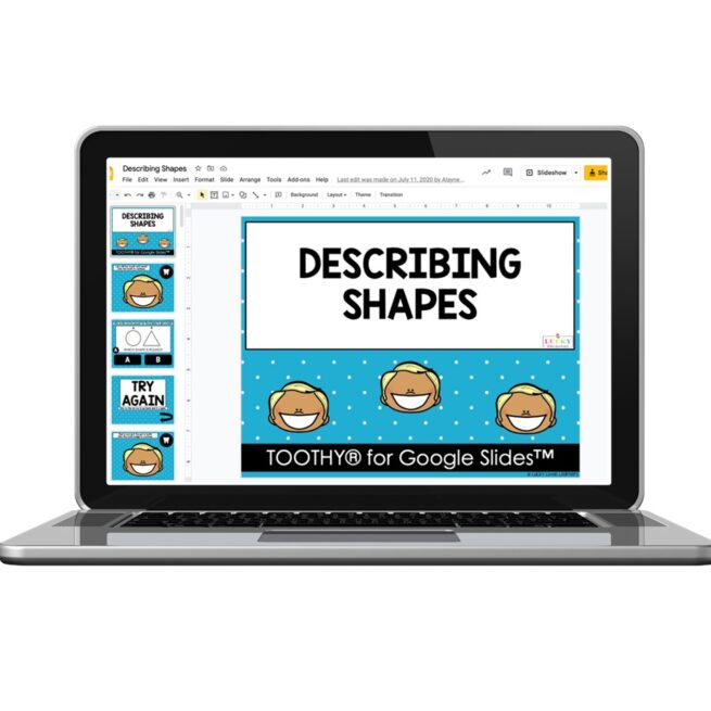 Digital Toothy - Math - Kindergarten - Describing Shapes - Lucky Little ...