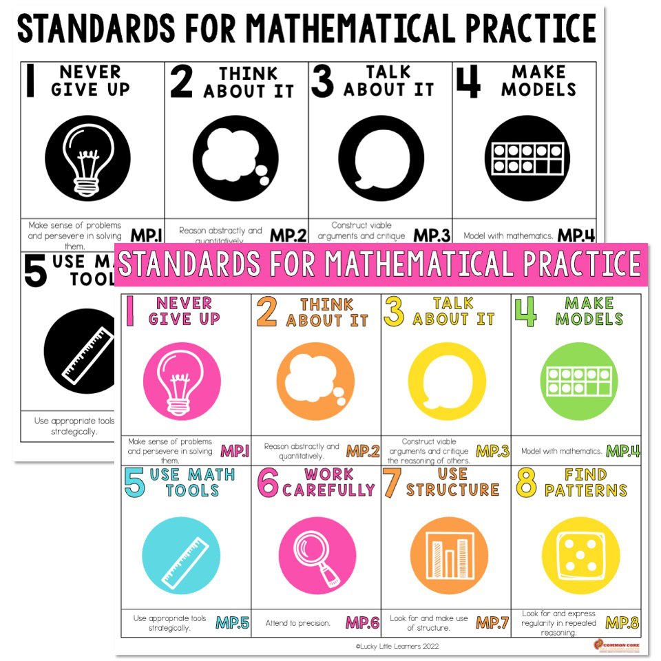Lucky To Learn Math Standards For Mathematical Practice Posters Lucky To Learn Math Standards For Mathematical Practice Posters