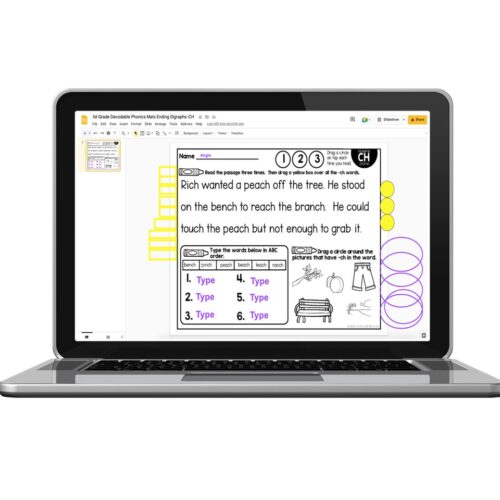 Digital 1st Grade Phonics Mats - Ending Digraphs - TH - Lucky Little ...