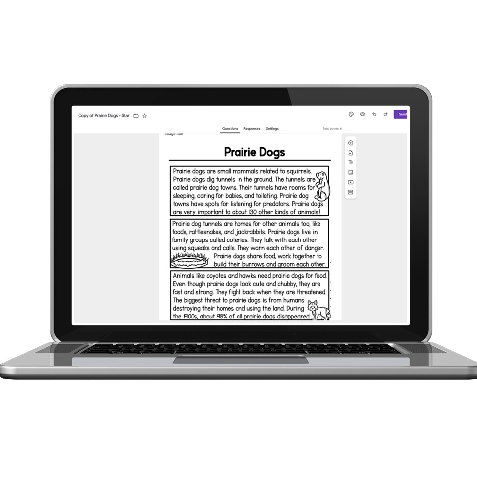 Digital 2nd Grade Reading Passages - Nonfiction Text Evidence - Prairie ...