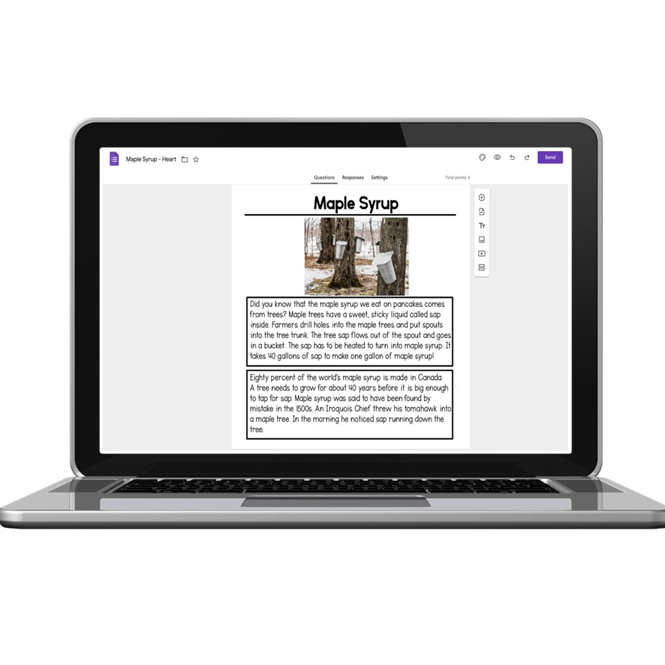 Digital 2nd Grade Reading Passages - Text Features - Maple Syrup - At ...