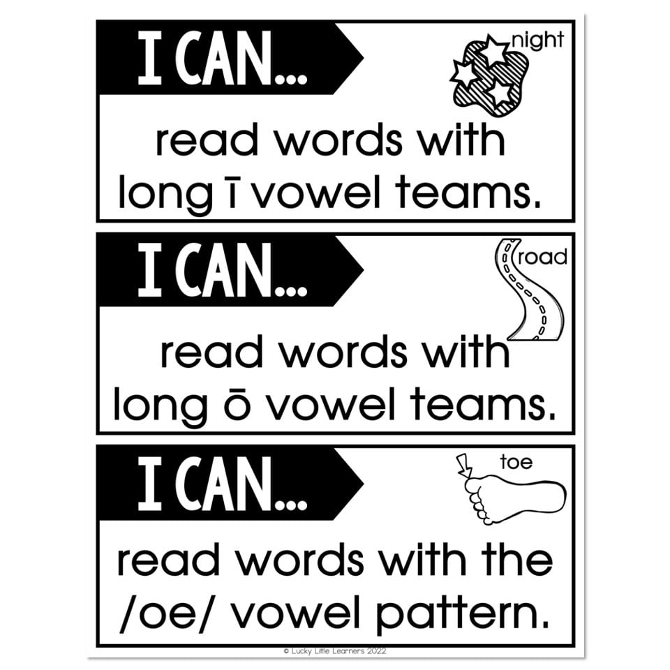 1st Grade I Can Statements - Phonics - Set 11 - Lucky Little Learners